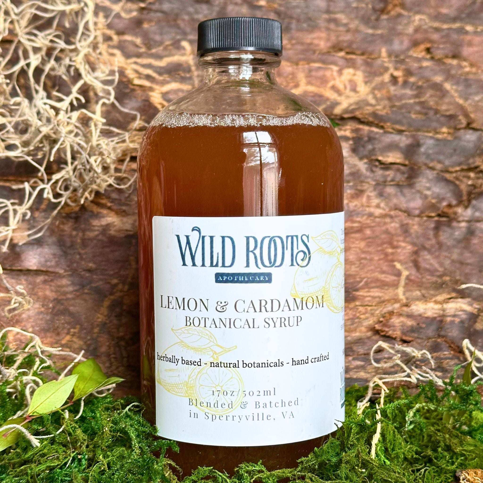 Lemon Cardamom Botanical Syrup | Bright & Soothing Flavor – 9 oz/17 oz ...