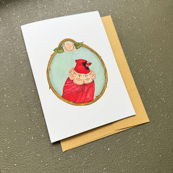 Cardinal of Roses- Card - Wild Roots Apothecary